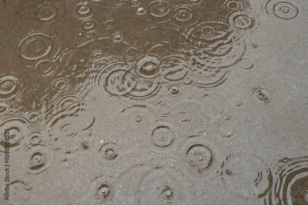 Water Splash Ripple Circles Backgrounds - Rain drop splash on pavement ...