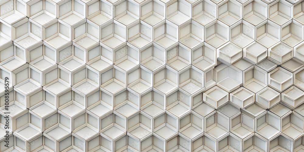 Intricate white tessellated design features interwoven networks of ...