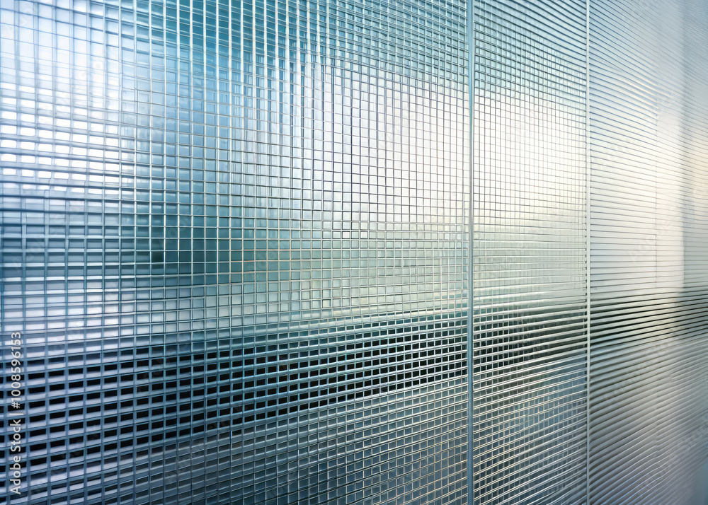 Translucent grid pattern on frosted glass creates modern aesthetic ...