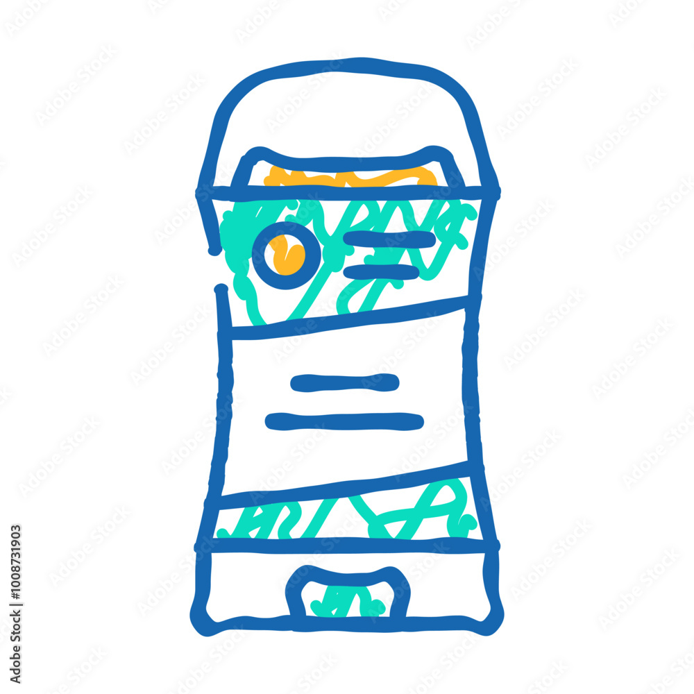 deodorant hygiene doodle icon sketch vector. deodorant hygiene sign ...