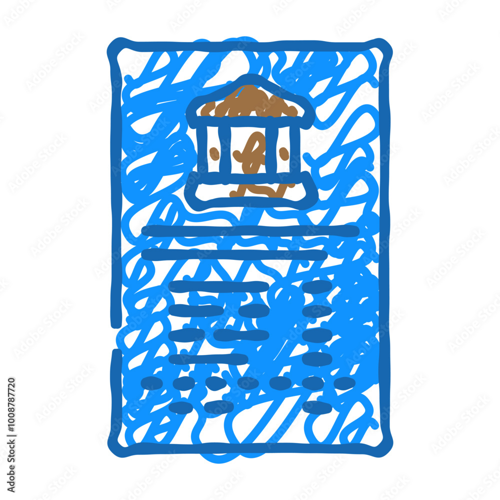 bank reconciliation doodle icon sketch vector. bank reconciliation sign ...