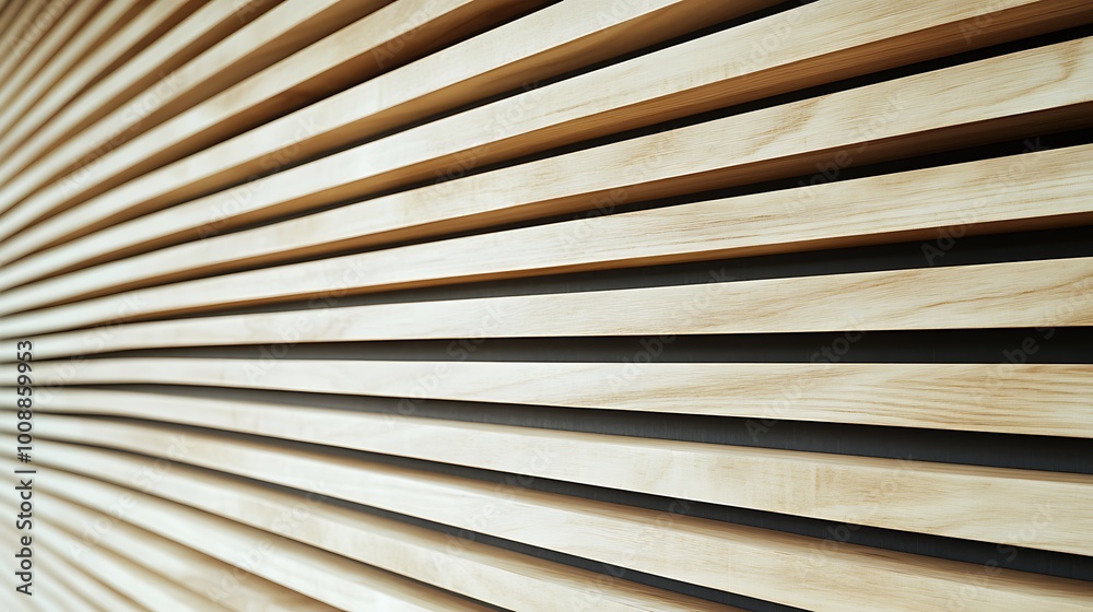 Wooden wall consisting of wooden horizontal slats. Texture of maple ...