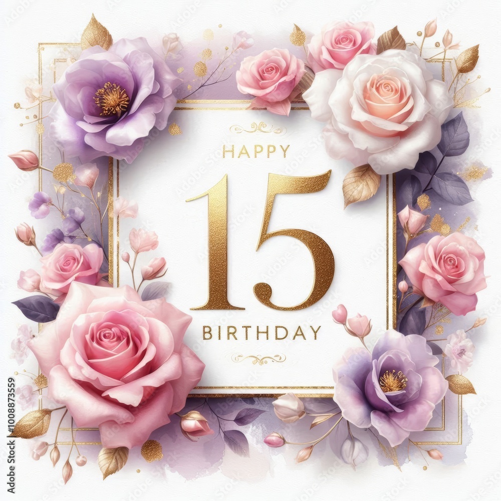Beautiful floral design celebrating a 15th birthday with pink and ...