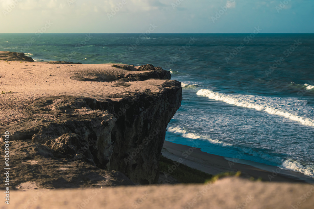 Beach seen from the top of the mountain, blue sky, nature, mountain ...