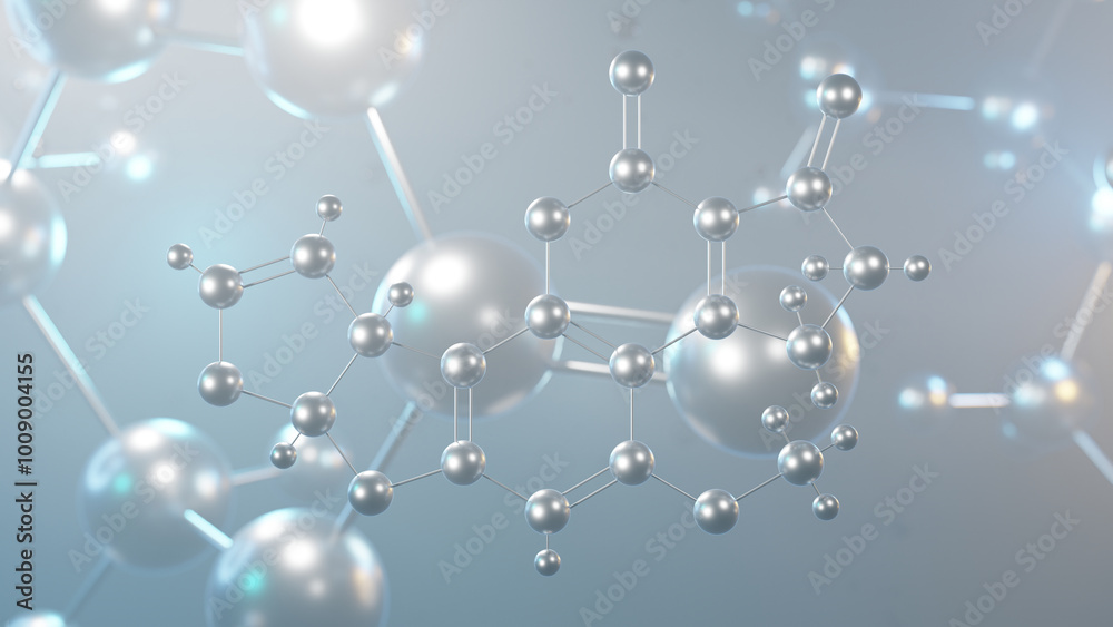 aflatoxin b1 molecular structure, 3d model molecule, carcinogen ...