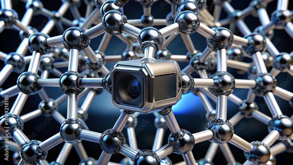 Detailed Representation of Graphite Crystal Structure with Lattice and ...