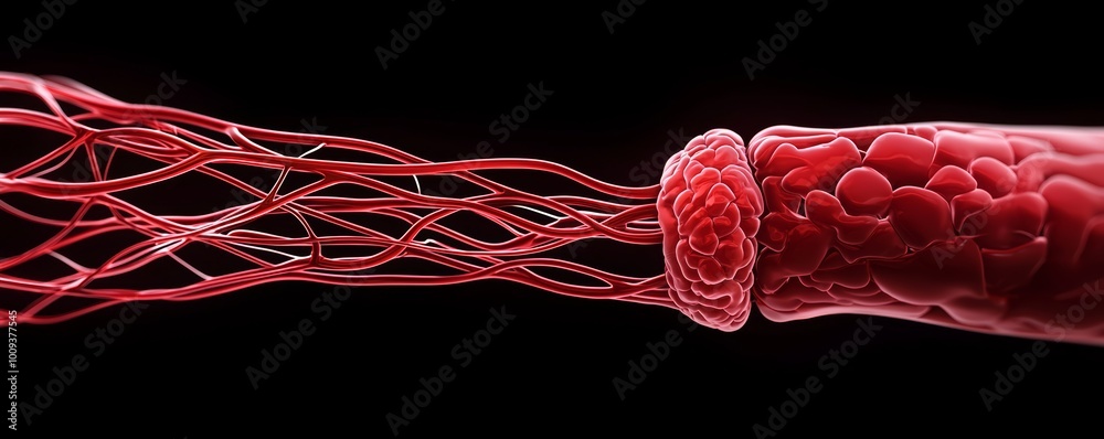 A 3D rendering of the lymphatic capillaries in the arms and legs ...