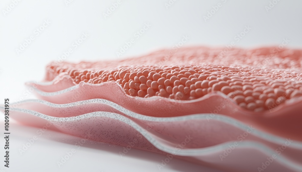 A cross-sectional 3D model of the skin, focusing on the role of the ...