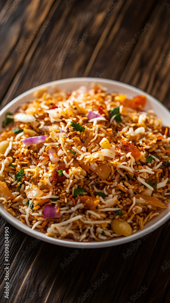 Bhel puri is a popular indian street food made with puffed rice ...