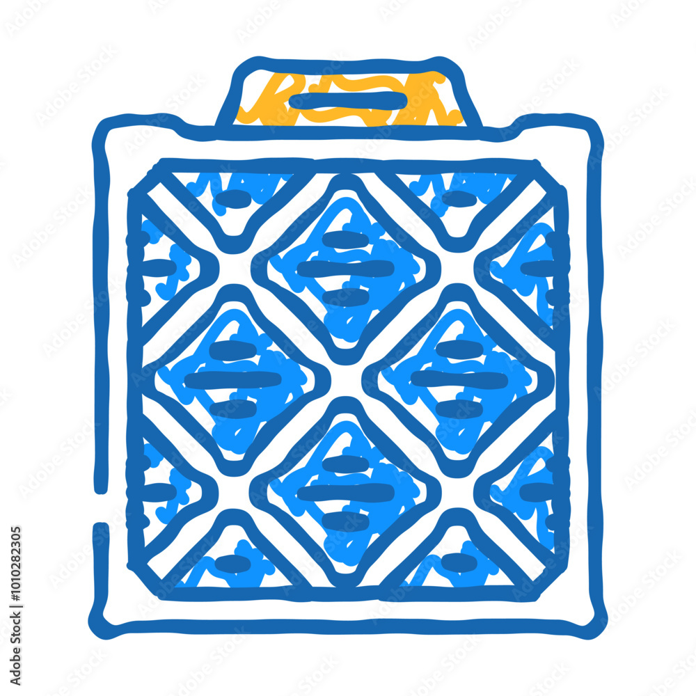 air filter ventilation doodle icon sketch vector. air filter ...