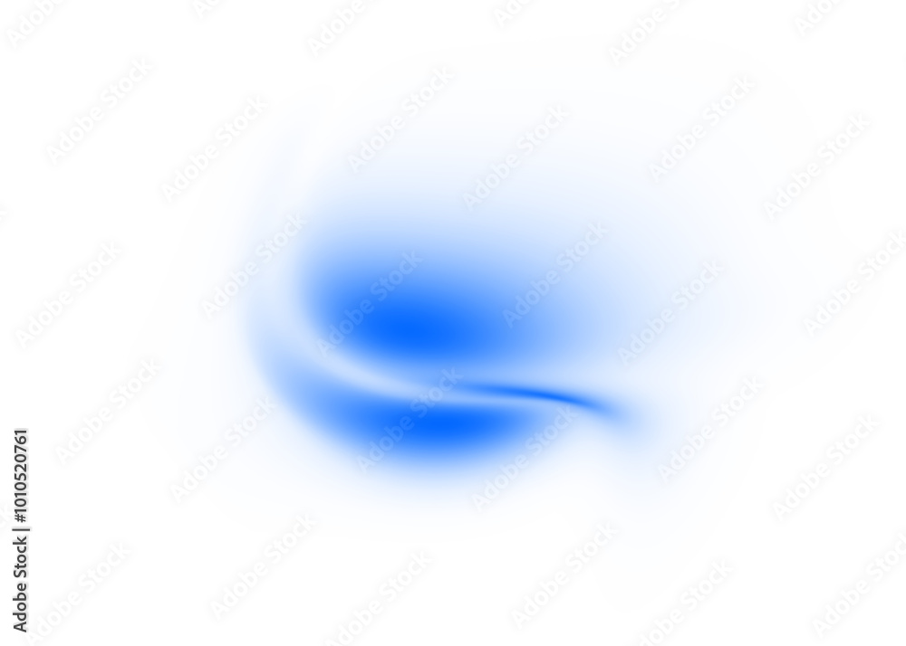 Abstract blue gradient wave on transparent background. Dynamic blue ...