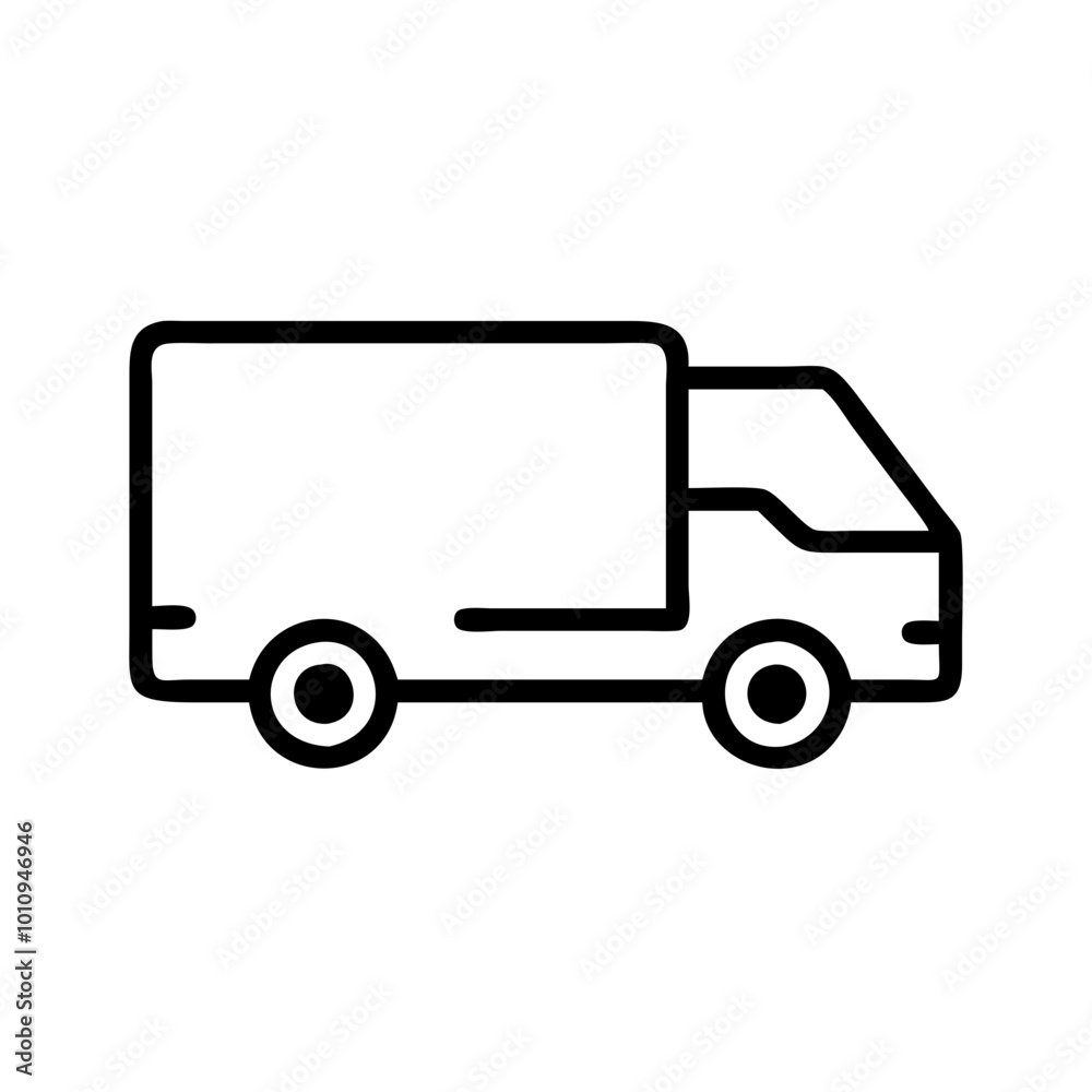 delivery van icon with Transparent Background Clipart Stock Vector ...