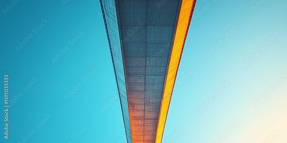 civil engineering bridge with concrete structure, modern design ...
