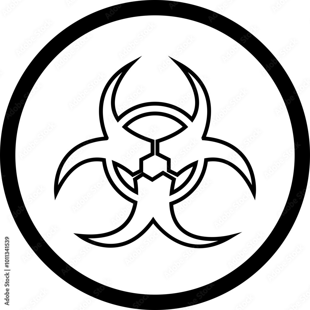 nuclear Radiation chemical biological icon , Toxic sign, Biohazard ...