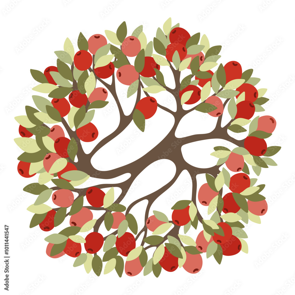 Apple Tree for architectural floor plans. Top view element. Entourage ...