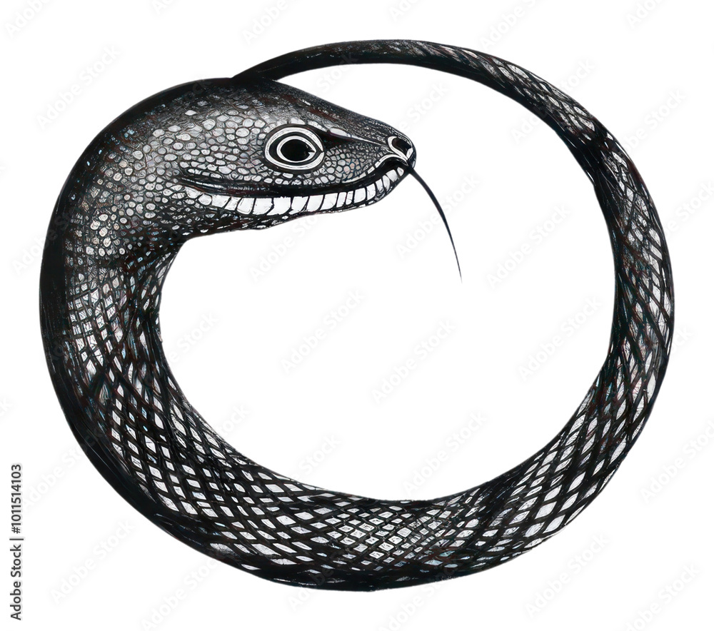 PNG Ancient Occult Alchemical Snake drawing snake reptile. Stock ...