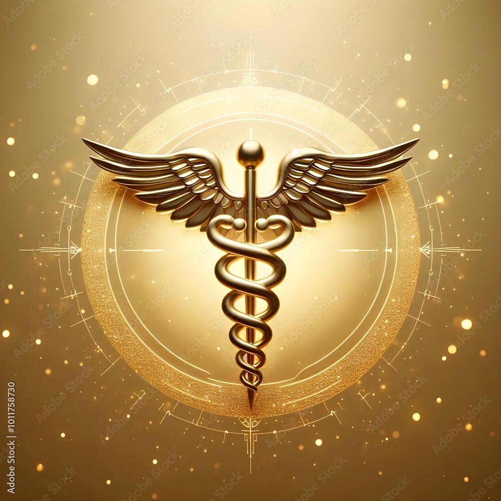Caduceu (símbolo da medicina) Stock Illustration | Adobe Stock