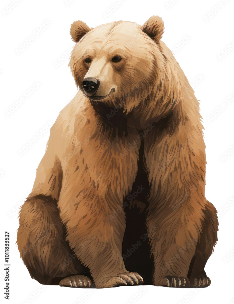 PNG Brown bear full body wildlife mammal animal. Stock Illustration ...