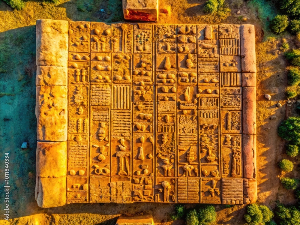 Ancient Cuneiform Tablet with Intricate Symbols and Writing from ...