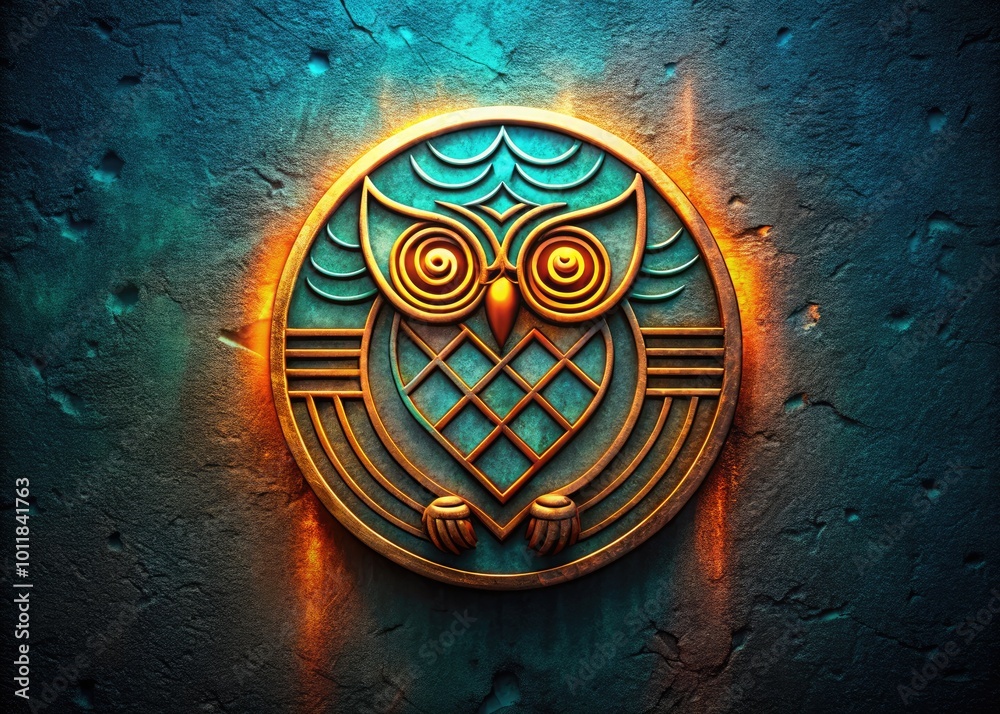 Ancient Greek Symbol Representing Knowledge and Wisdom on a Textured ...