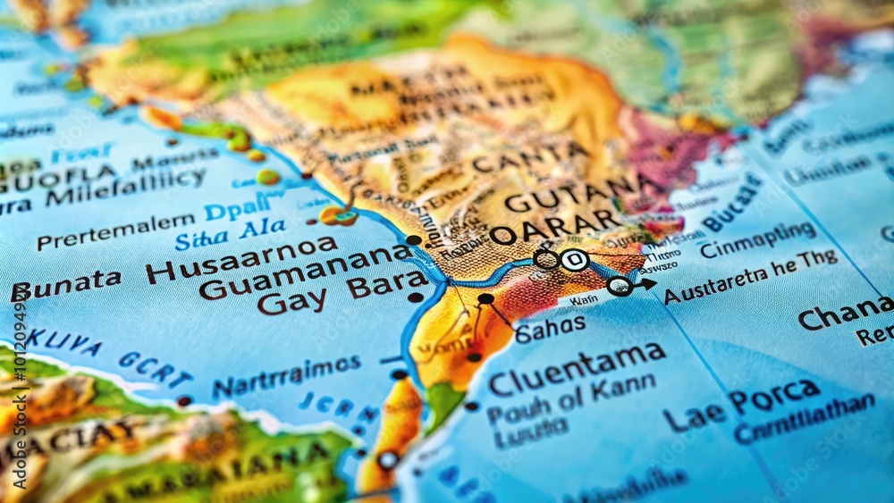 Detailed Map of Guantanamo Bay Area Highlighting Key Locations and ...