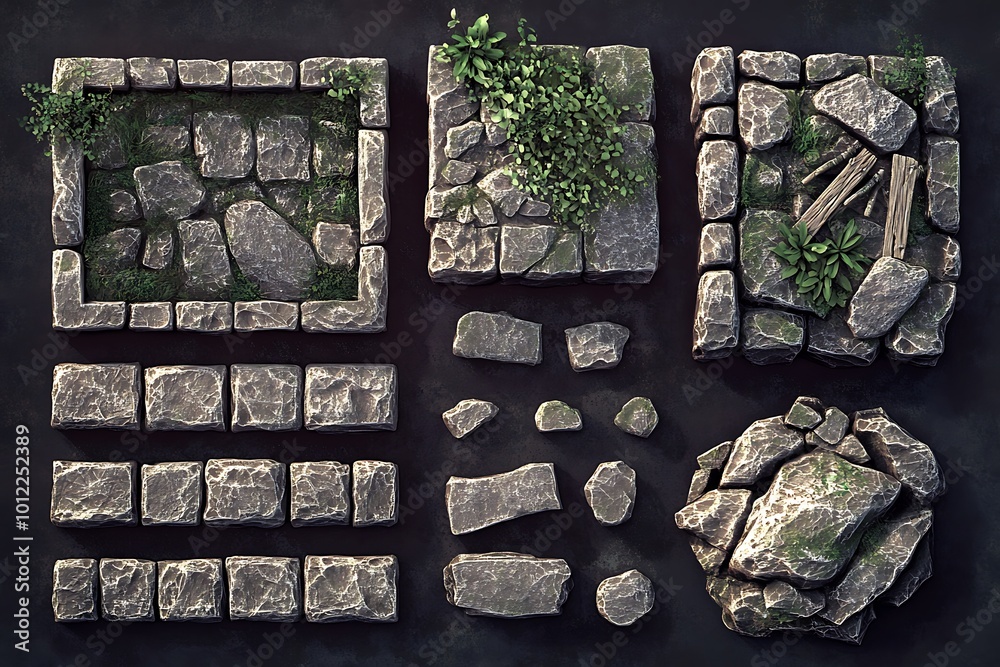 Cobblestone Path Game Assets, Textures, Tiles, and Sprites for 2D Games ...