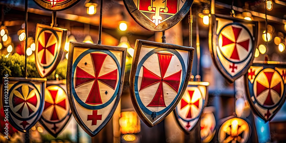 Intricate Knights Templar Symbols and Emblems Representing Medieval ...