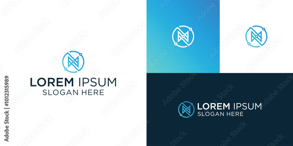 Letter n logo vector design for branding company. Logo can be used for ...