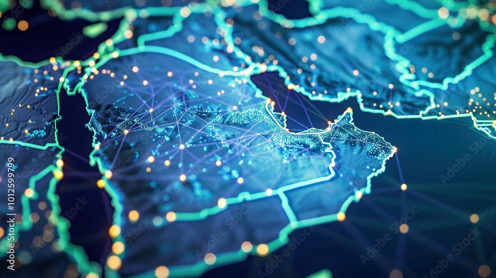 Connecting the Middle East and North Africa: Abstract Network Map of ...