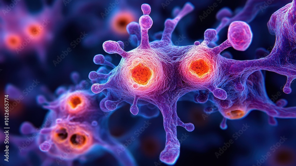 An immunofluorescence microscopy image depicting the distribution of ...