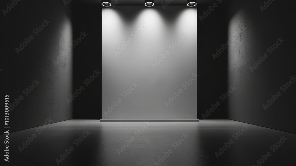 Minimalist studio setup with a smooth grey floor seamlessly ...