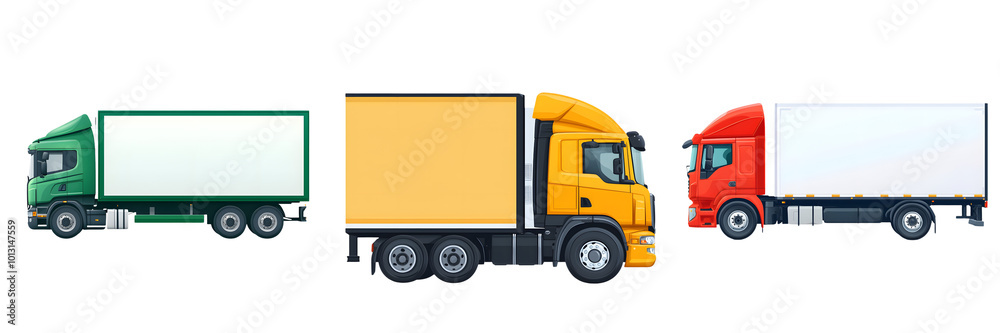 tractor-trailer clipart, large cargo vehicle, detailed, side view ...