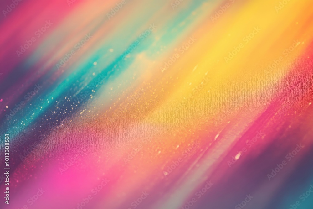 Fuzzy gradient background with soft noise. Colorful retro digital ...