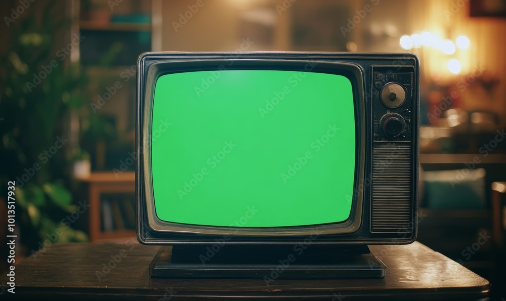 Close Up Footage of a Retro TV Set Screen with an 8 Bit 2D Eighties ...