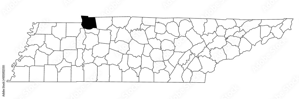 Map of Stewart County in Tennessee state on white background. single ...