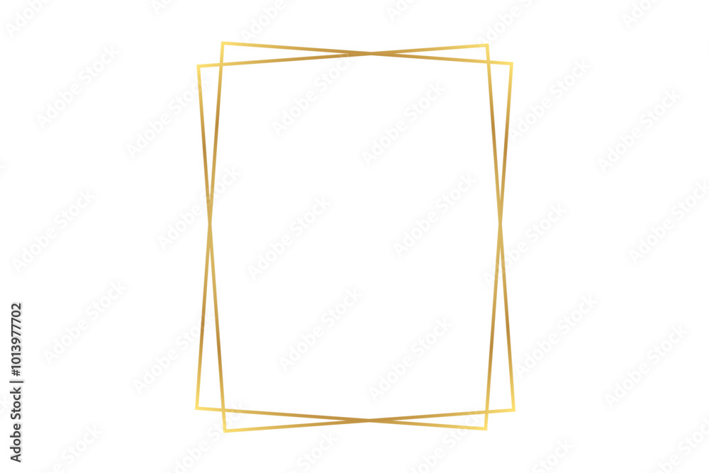 Gold frame isolated on transparent background. Stock Vector | Adobe Stock