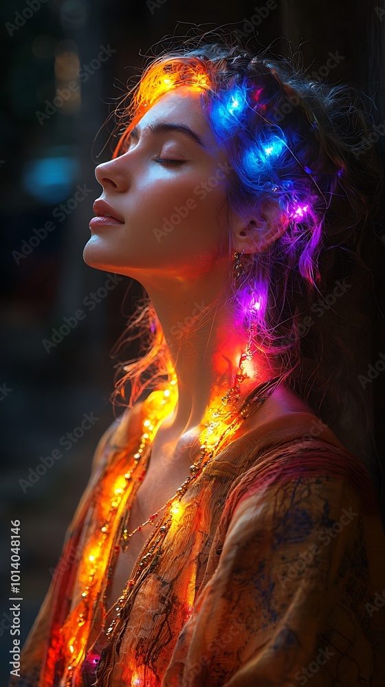 Ten Sefirot forming a crown of light above the head of a meditating ...