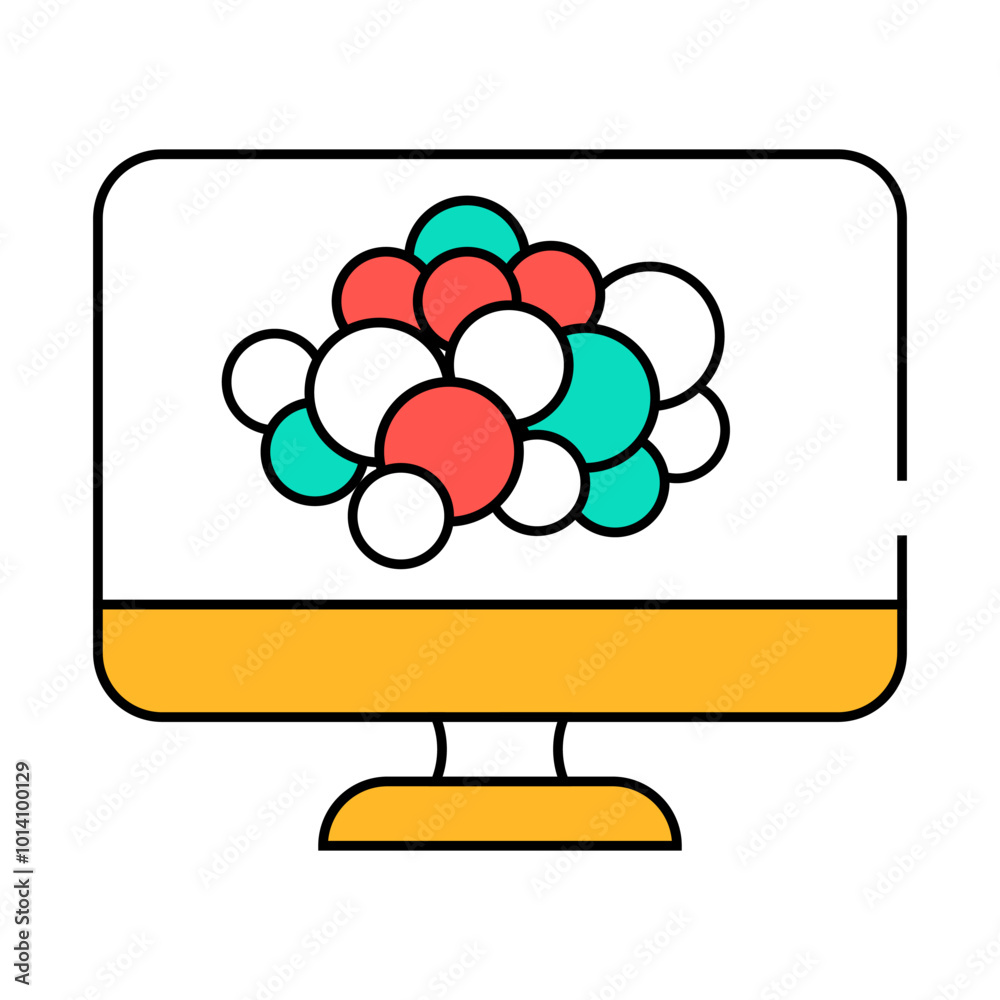 color blindness test ophthalmology line icon vector. color blindness ...