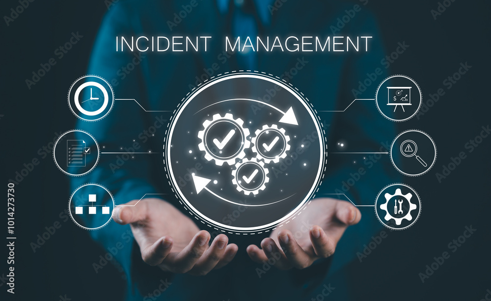 Incident Management and Resolving Unexpected Problems. A person holding ...
