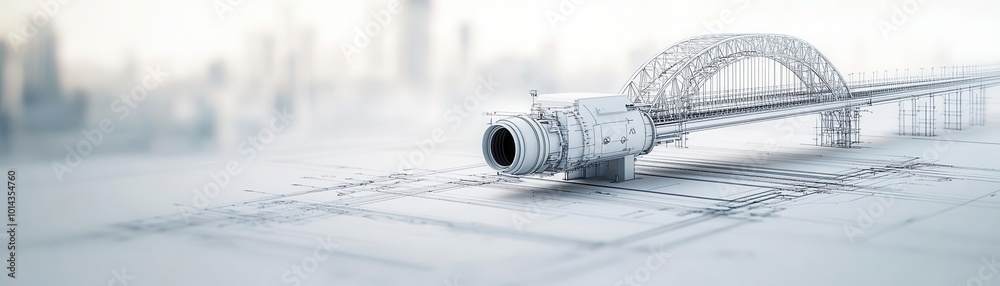 Electric engine system driving a retractable bridge, with engineering ...