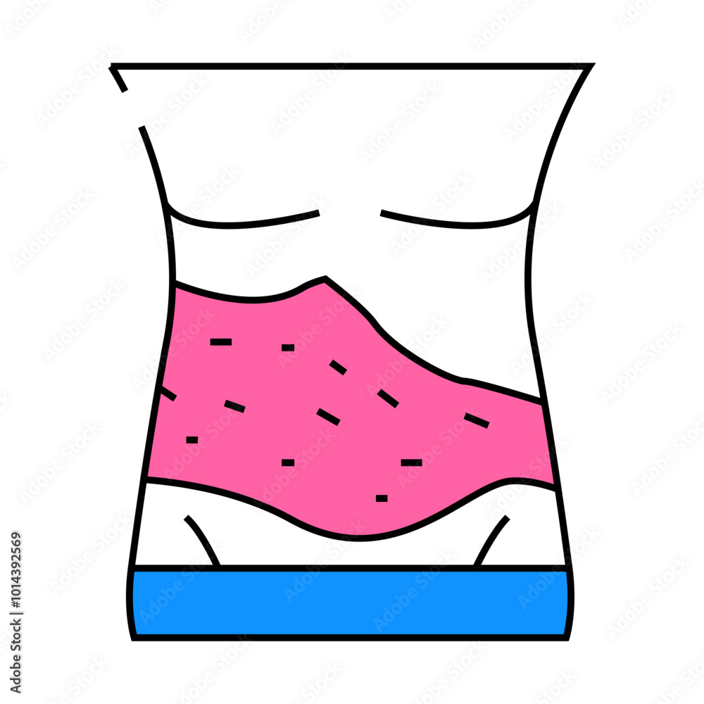 shingles skin disease line icon vector. shingles skin disease sign ...