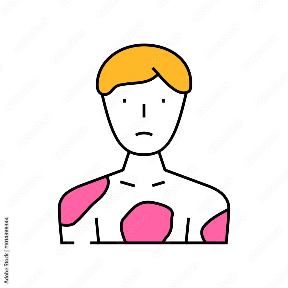 psoriasis skin illness line icon vector. psoriasis skin illness sign ...