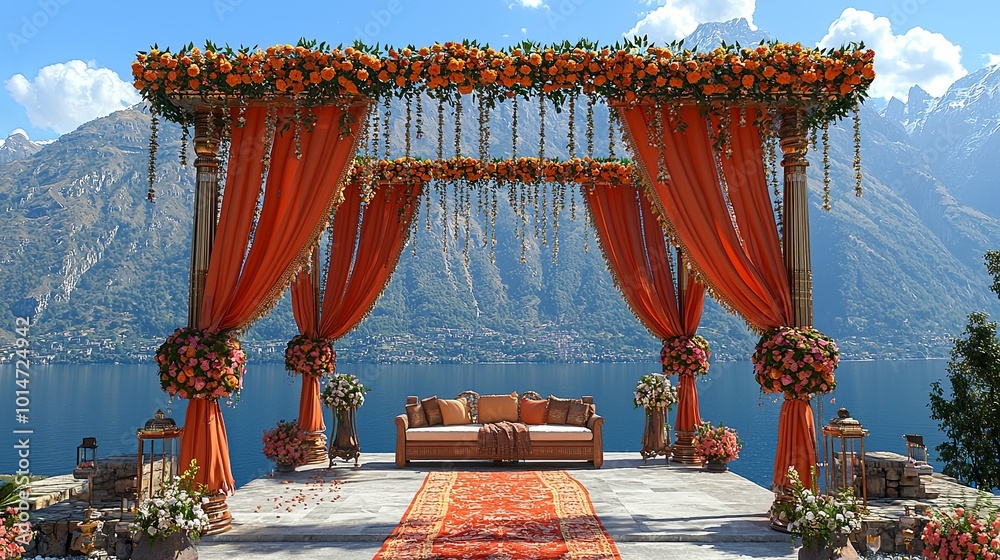 Traditional Indian Wedding Mandap 3D Model Stock Photo | Adobe Stock