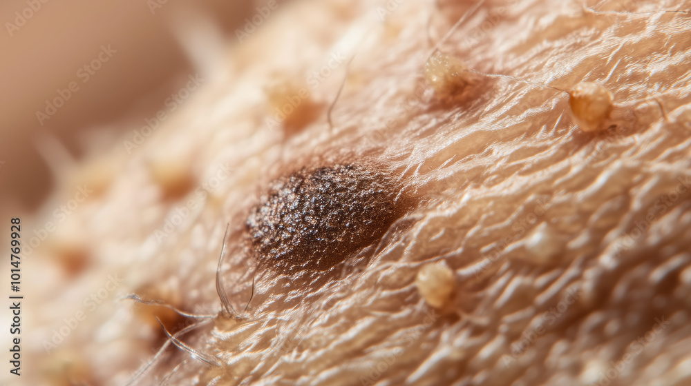 High-Resolution Close-up of Dermatofibroma on Leg Demonstrating Firm ...