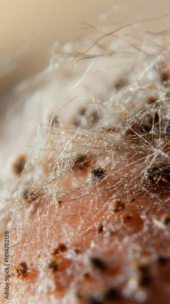 High-Resolution Macro Image of Scalp Seborrheic Dermatitis with Visible ...