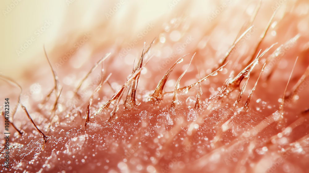 Macro Shot of Seborrheic Dermatitis on Scalp with Greasy Scales and ...