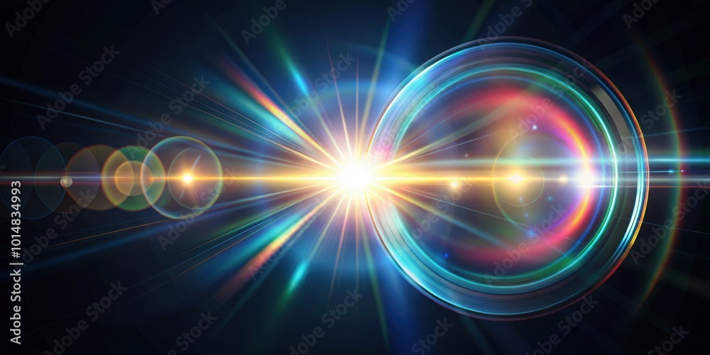 Realistic lens flare effects through glass overlay for adding dynamic ...