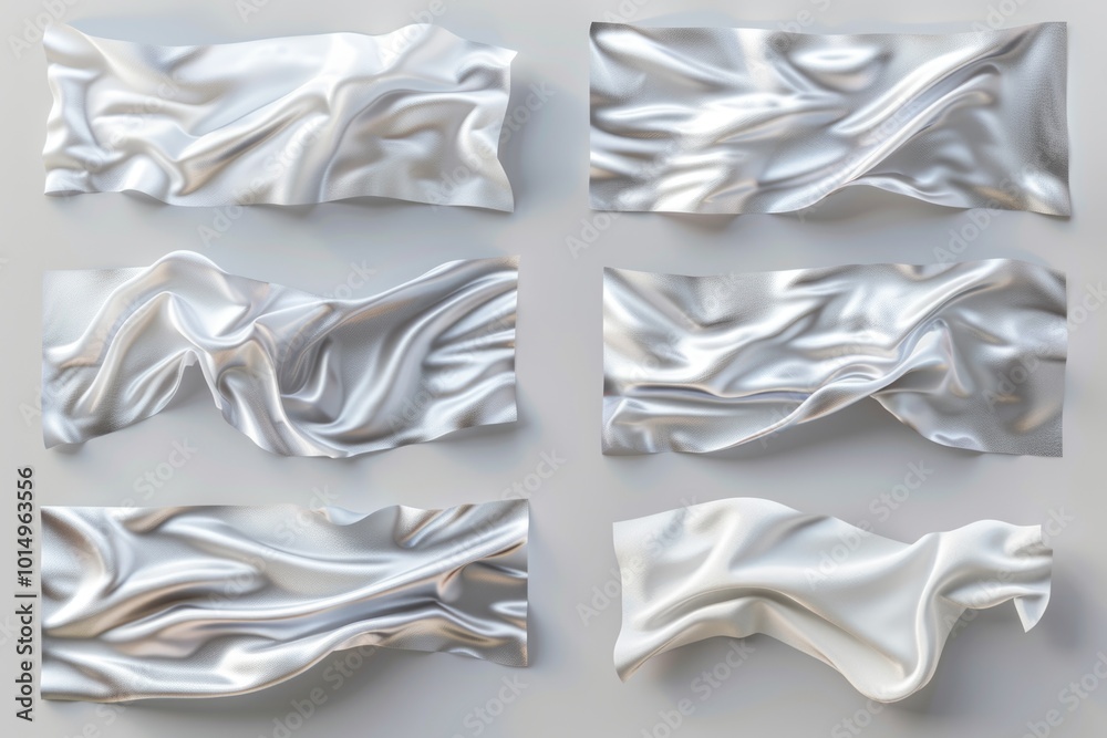 Close-up shots of satin fabric texture in different directions and ...