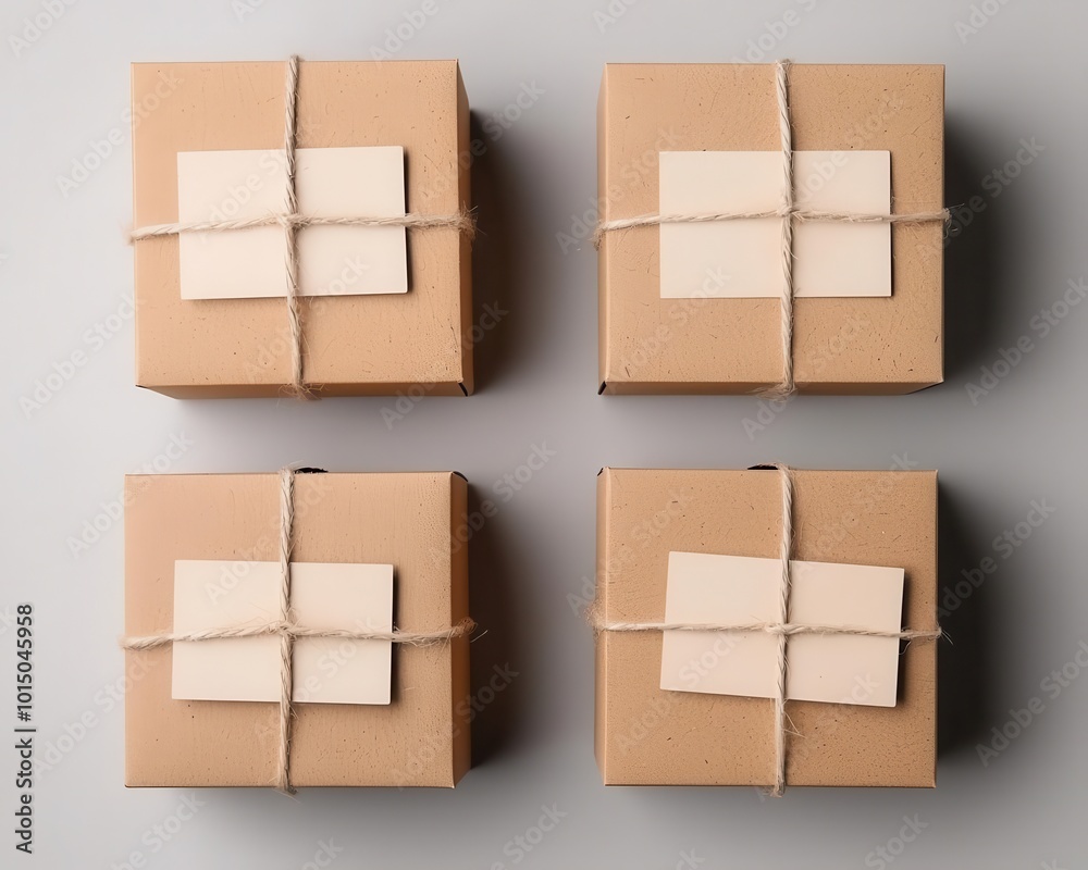 Vintage-style paper box with handwritten labels and retro packaging ...