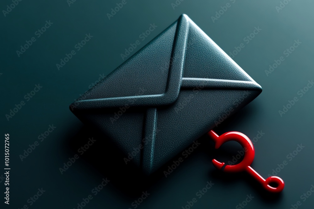 Clean design showing an email envelope being hooked, representing ...